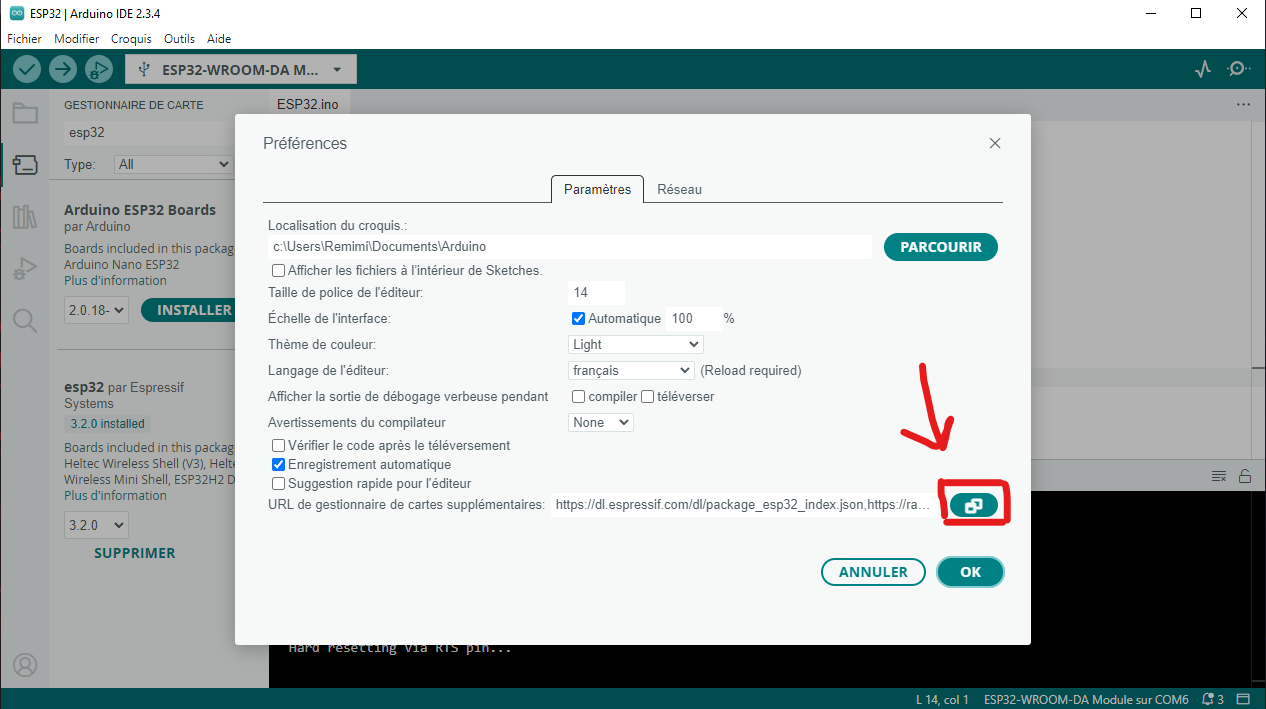 Comment utiliser un ESP32 WROOM-32 dans Arduino IDE ? – Remi Petit Blog